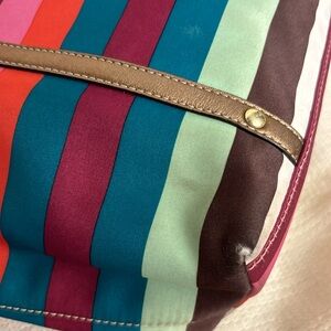 Coach | Bags | Coach Striped Multicolor Handbag | Poshmark